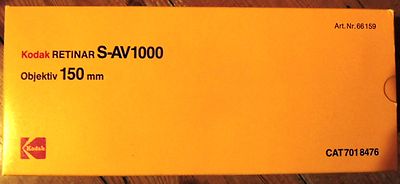 Kodak Retinar S-AV 1000 150mm Catalogue Number 701 8476 art nr 66 159 ...
