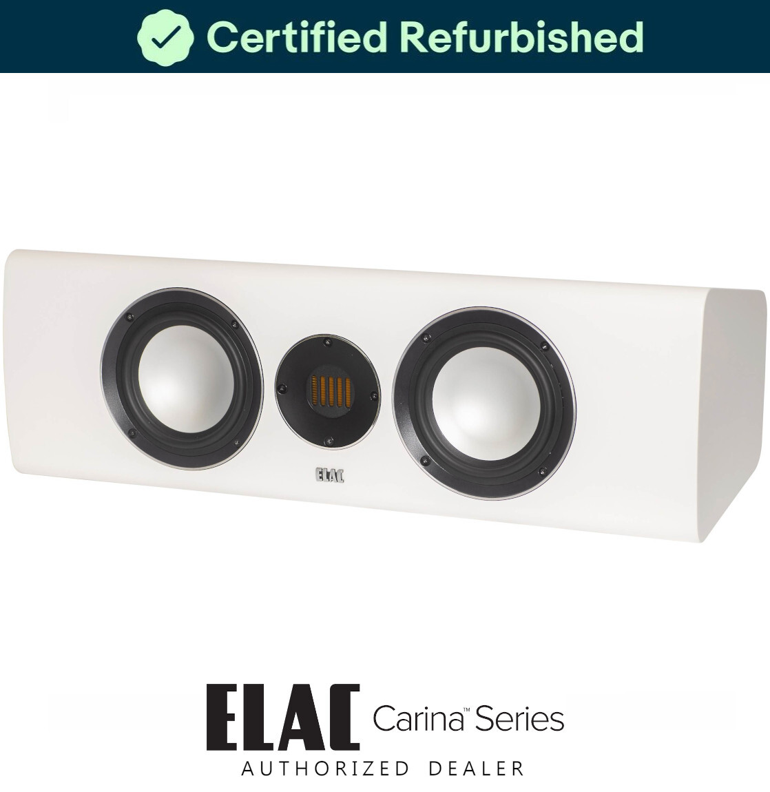 ELAC Carina 2-Way Center Speaker with JET Folded Ribbon Tweeter, Satin ...