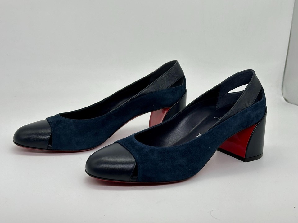 Christian Louboutin MISS DUVETTE 55 Cutout Block Heels Pumps Shoes ...
