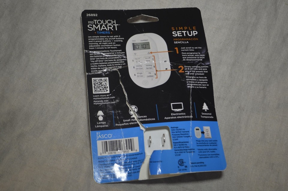 My Touch Smart Simple Set Plug In Timer For Indoor or Outdoor Open Box ...