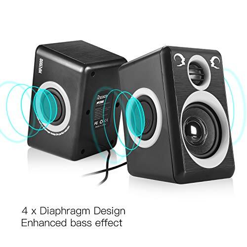 Computer Speakers with Surround Sound 2.0CH USB Wired Powered ...
