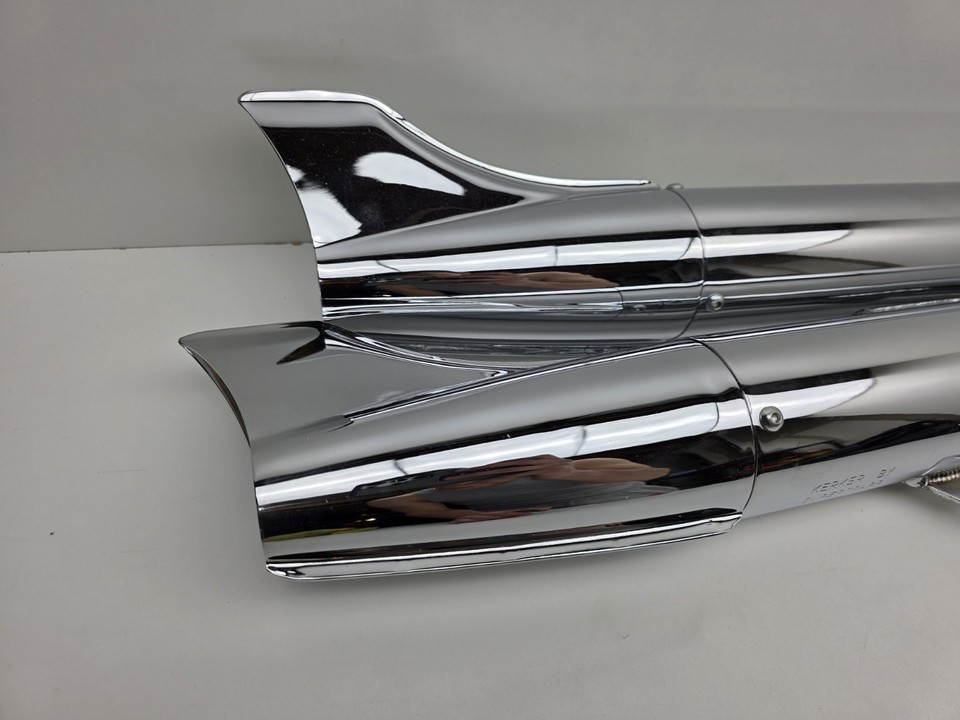 84-17 Kerker Fishtail Exhaust Mufflers Harley Evo FXR FLH FXD Softail ...