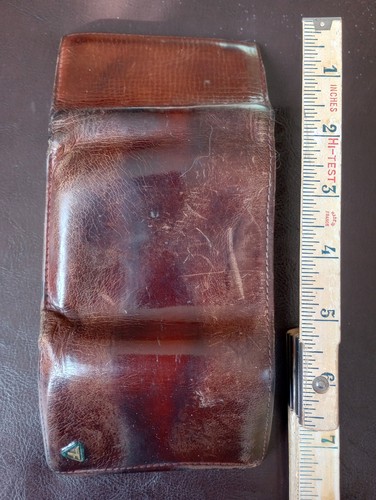 Vintage Fossil Brown Leather Wallet Billfold Patina Shine Class Style ...