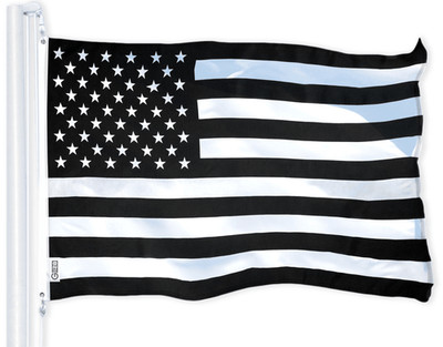 USA Black and White Flag 150D Polyester 3x5 FT Printed Flag Protest ...