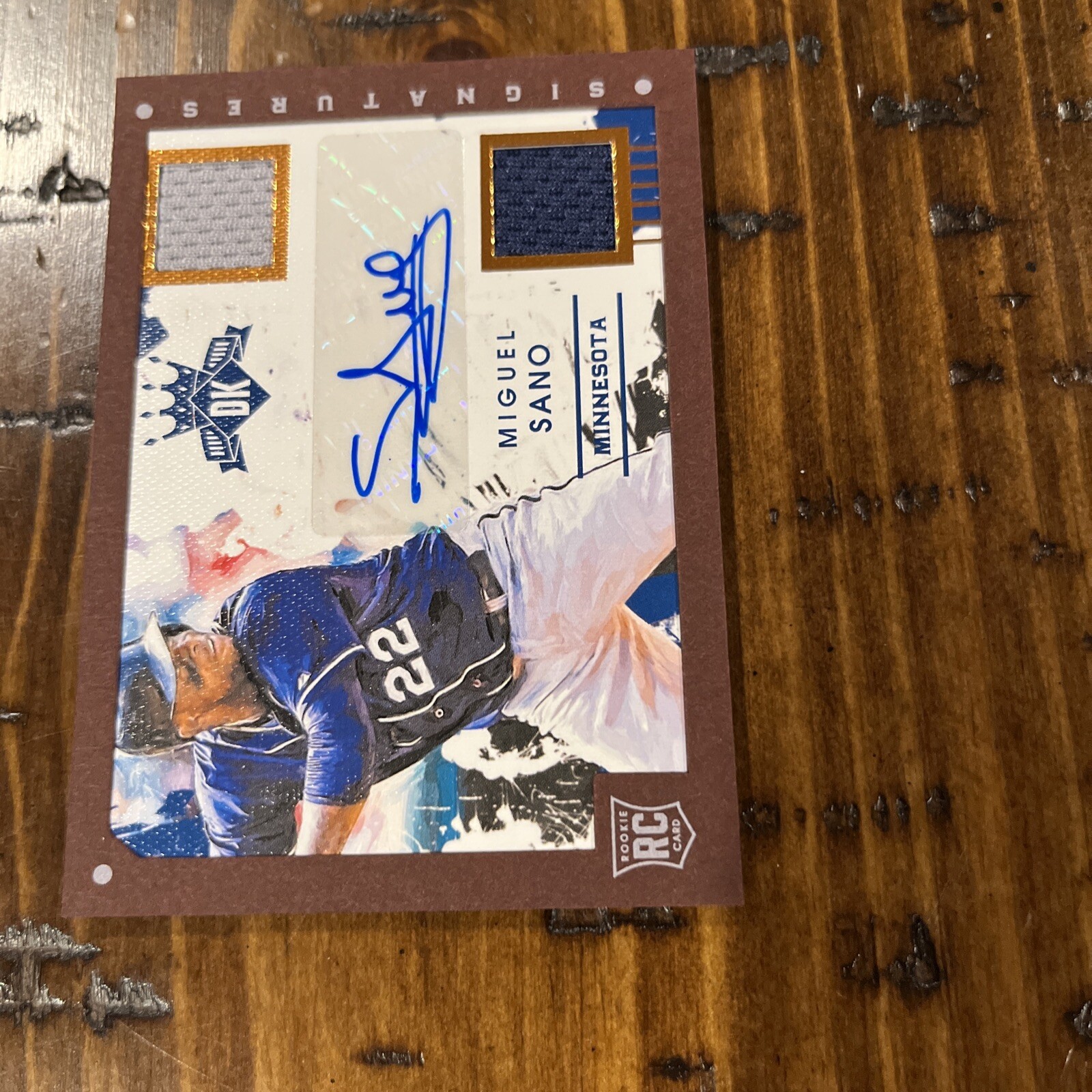 2016 DK Signatures RPA AUTO Dual JSY PATCH SP /99 Miguel Sano RC #RS-MS ...