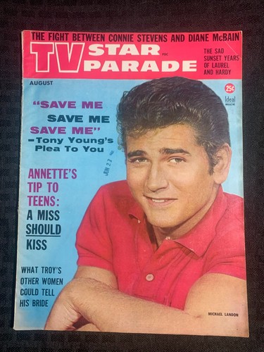 1961 Aug TV STAR PARADE Magazine VG/FN 5.0 Michael Landon / Annette ...