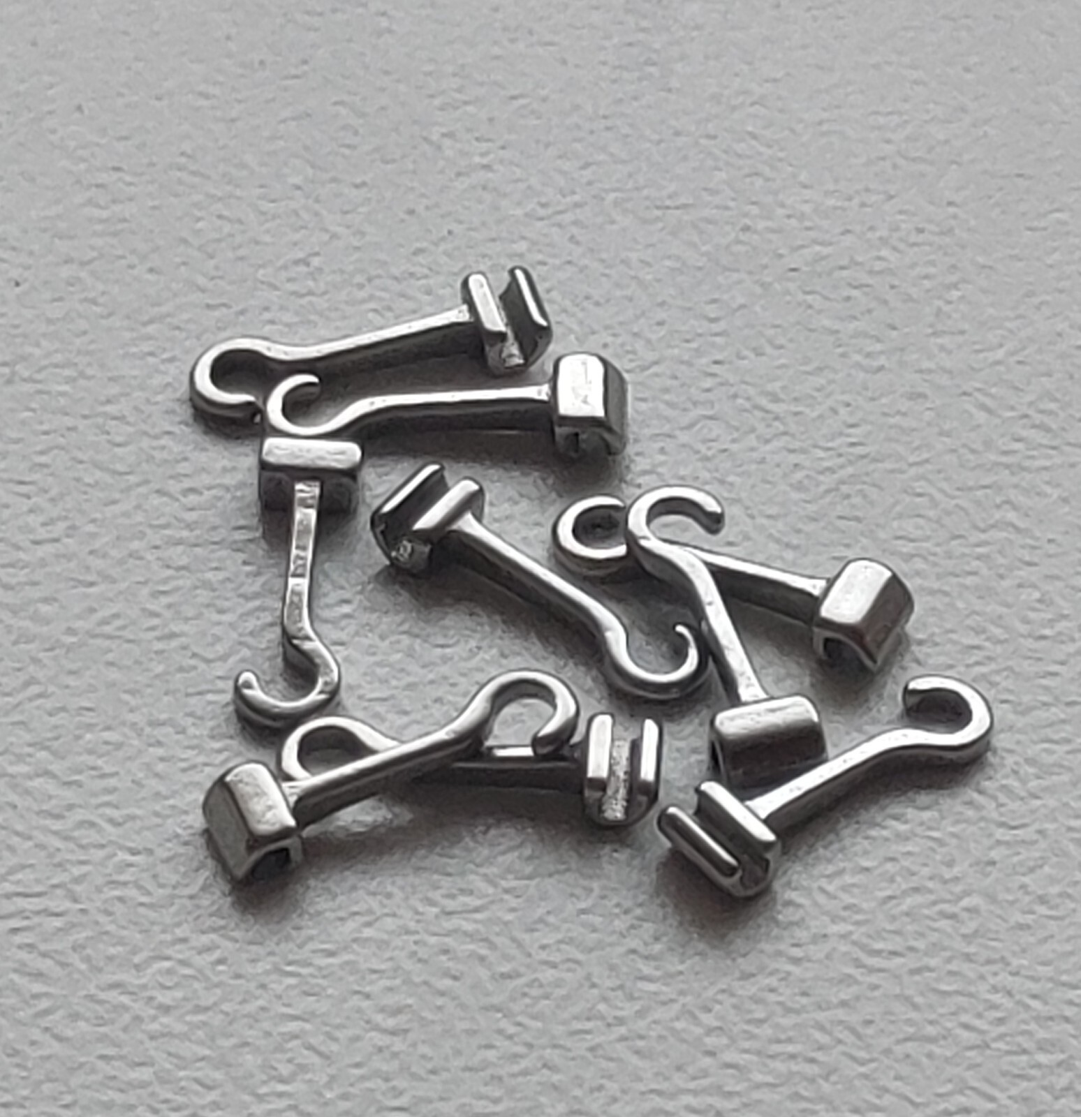 100Pieces Dental Orthodontic Crimpable hooks Long curved Right Metal 10 ...