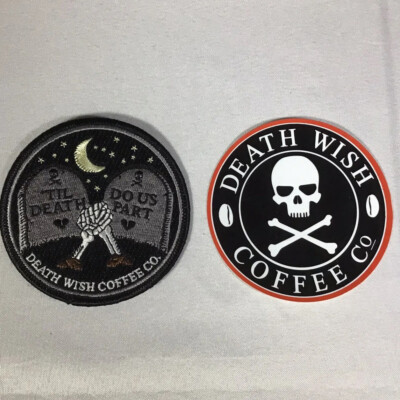 Death Wish Coffee Co Til Death Do Us Part Patch and Sticker Limited ...