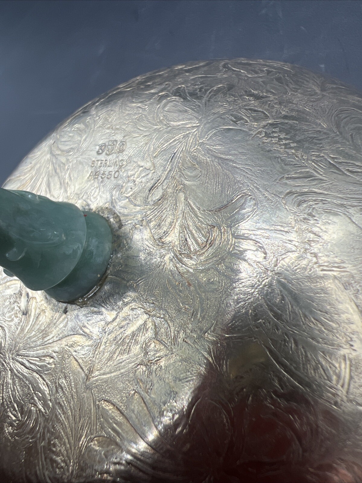 Gorham Sterling Silver Compote A4580 W/ Carved Jade Base | eBay