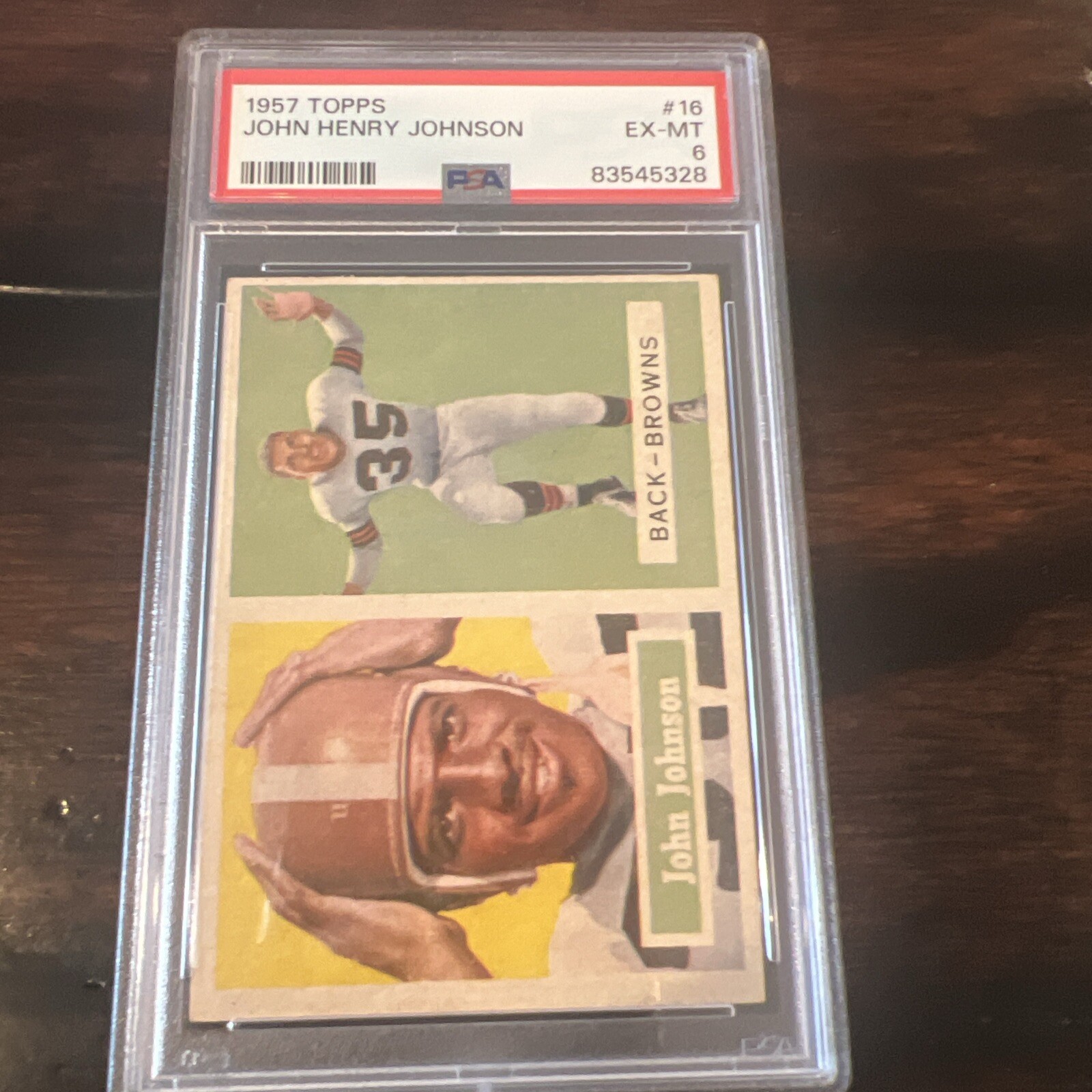 1957 Topps John Henry Johnson (John on Card) #16 PSA 6 HOF | eBay