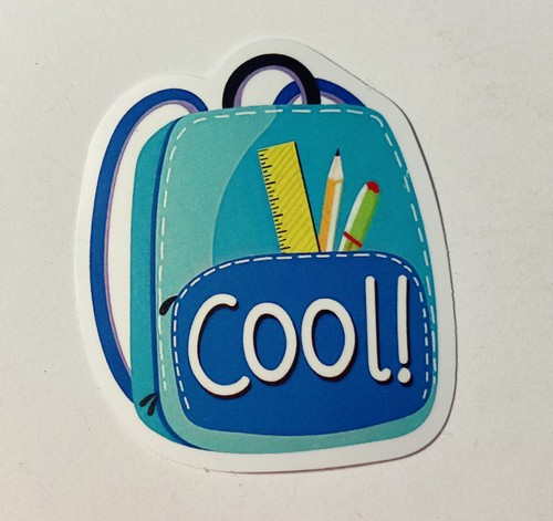 “Cool” Cute Backpack Wall Art Sticker for Home School Kids Decals tc1 ...