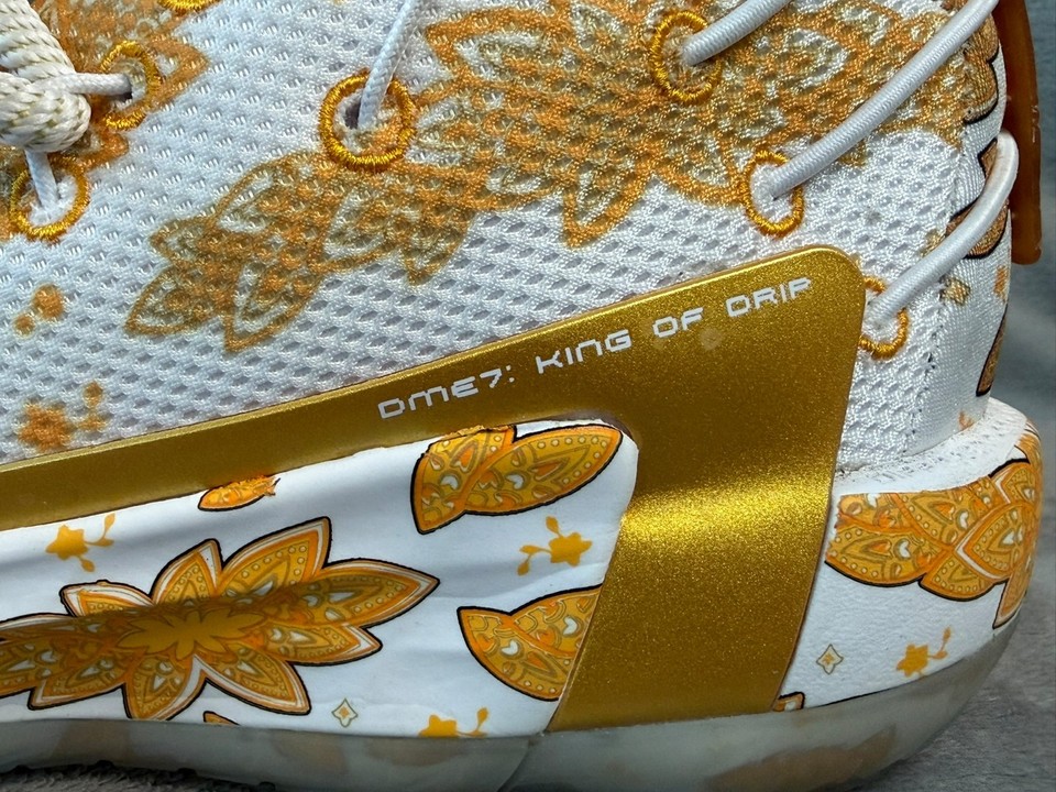 Adidas Dame 7 Ric Flair FX6616 Men’s 8.5 Gold/White Basketball Shoes ...