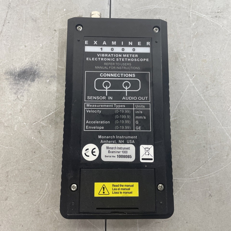 Monarch Instruments Examiner 1000 Vibration Meter Electronic ...