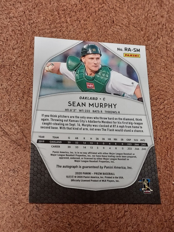 SEAN MURPHY 2020 PRIZM AUTOGRAPHED ROOKIE CARD. BRAVES. | eBay