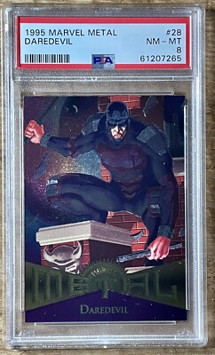 Daredevil - 1995 Fleer Marvel Metal #28 - PSA 8 NM-MT | POP 5 - Brand ...