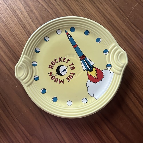 Fiesta Homer Laughlin China Rocket To The Moon Cake Plate Dish AMNH ...