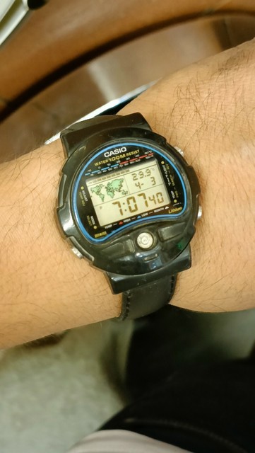 1st Edition Casio Ts-100 815 World Time Thermometer Quartz Digital LCD ...