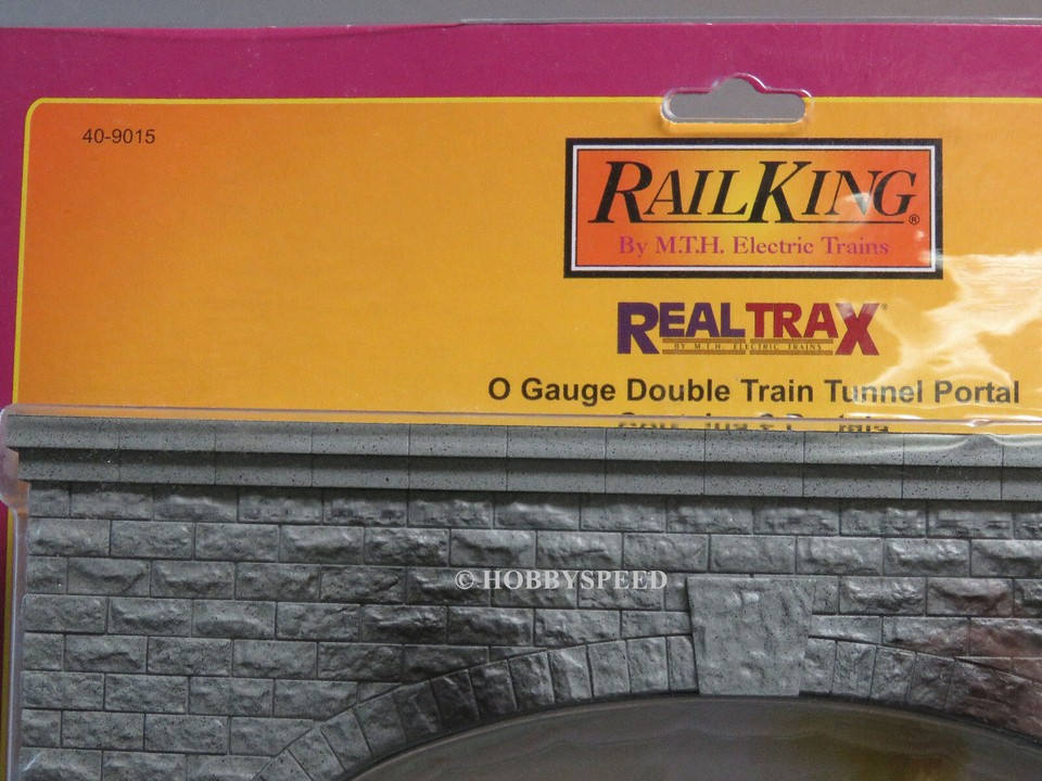 MTH RAILKING REALTRAX O GAUGE DOUBLE TRAIN TUNNEL PORTALS (PAIR) 40 ...