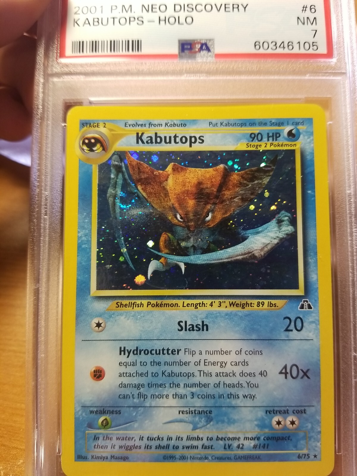 Pokémon TCG Kabutops Neo Discovery 6 Holo Unlimited Holo Rare for sale ...