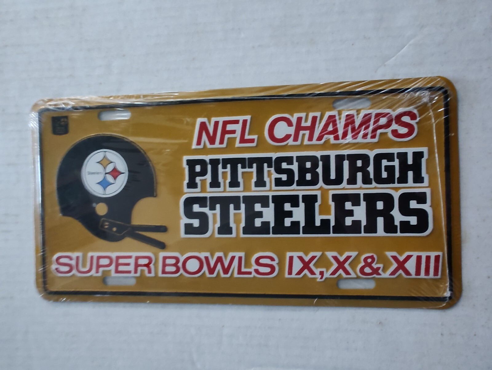 PITTSBURGH STEELERS LICENSE PLATE, First (3) Super Bowls, New | eBay
