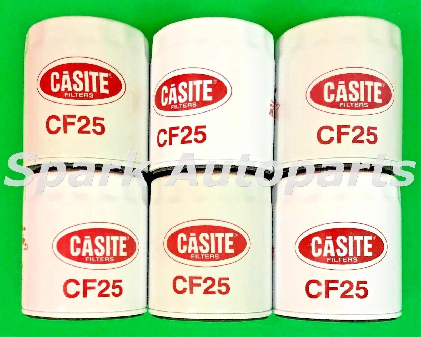 Case of 6 Engine Oil Filter CASITE CF25 For CHECKER, CHEVROLET C20, C30 ...