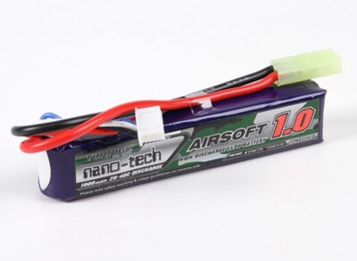 TURNIGY NANO-TECH 1000mAh 3S 11.1V 20-40C LIPO BATTERY AIRSOFT MINI ...