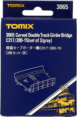 Tomix 3065 Curved Double Track Girder Bridge C317/280-15 (3 pcs. Gray ...