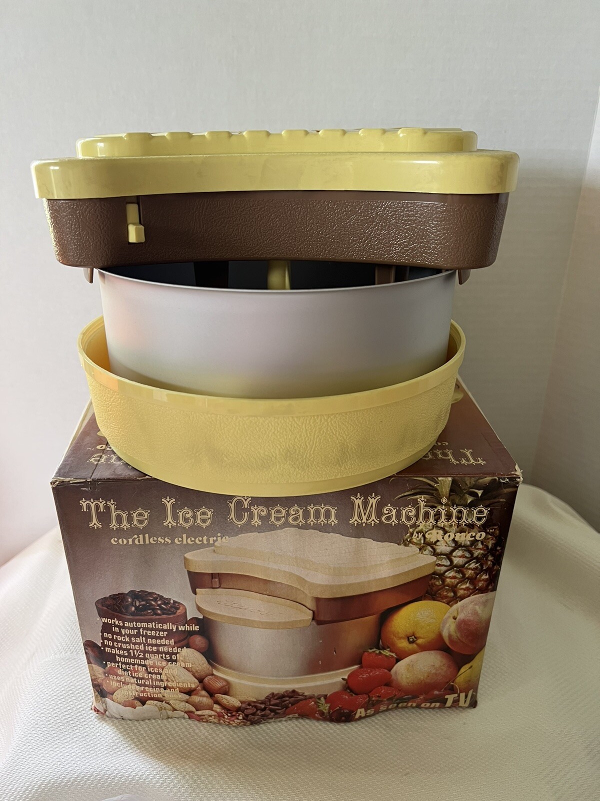 Vtg The Ice Cream Machine By Ronco 1974 As Seen on TV Original Box ...