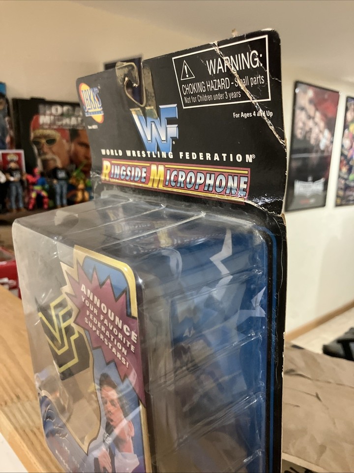WWF Vince McMahon Ringside Microphone Jakks RARE HTF 1997 Vintage WWE ...