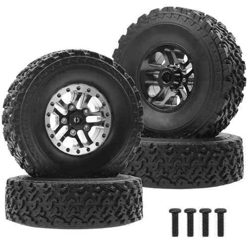 OD 2.75" Rubber Tires & Metal Beadlock Wheel Rims Compatible with MN ...