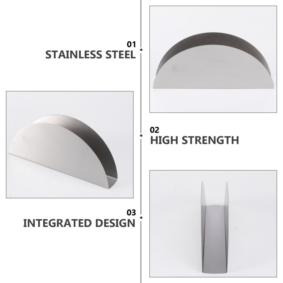 430 Stainless Steel Towel Rack Simple Vertical Fan Shape Tissue Holder ...