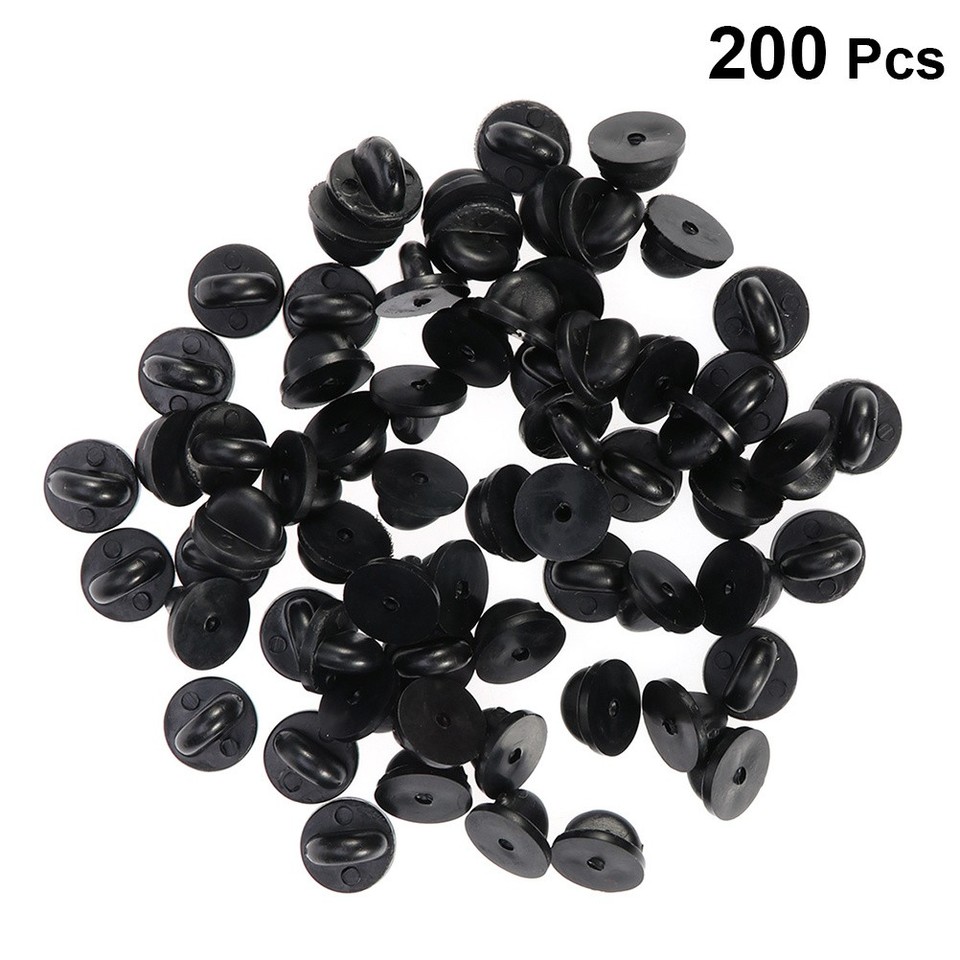 200pcs Plastic Caps PVC Pin Backs Keepers Replacement Brooch Clasp for ...