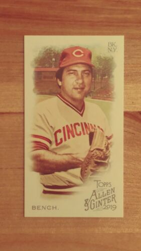 2019 Allen & Ginter Mini EXT SP SSP #371 ** JOHNNY BENCH ** Cincinnati ...
