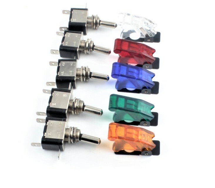 12V 20A Green LED Light Toggle Switch ON/OFF Cover Fits Car Truck ...