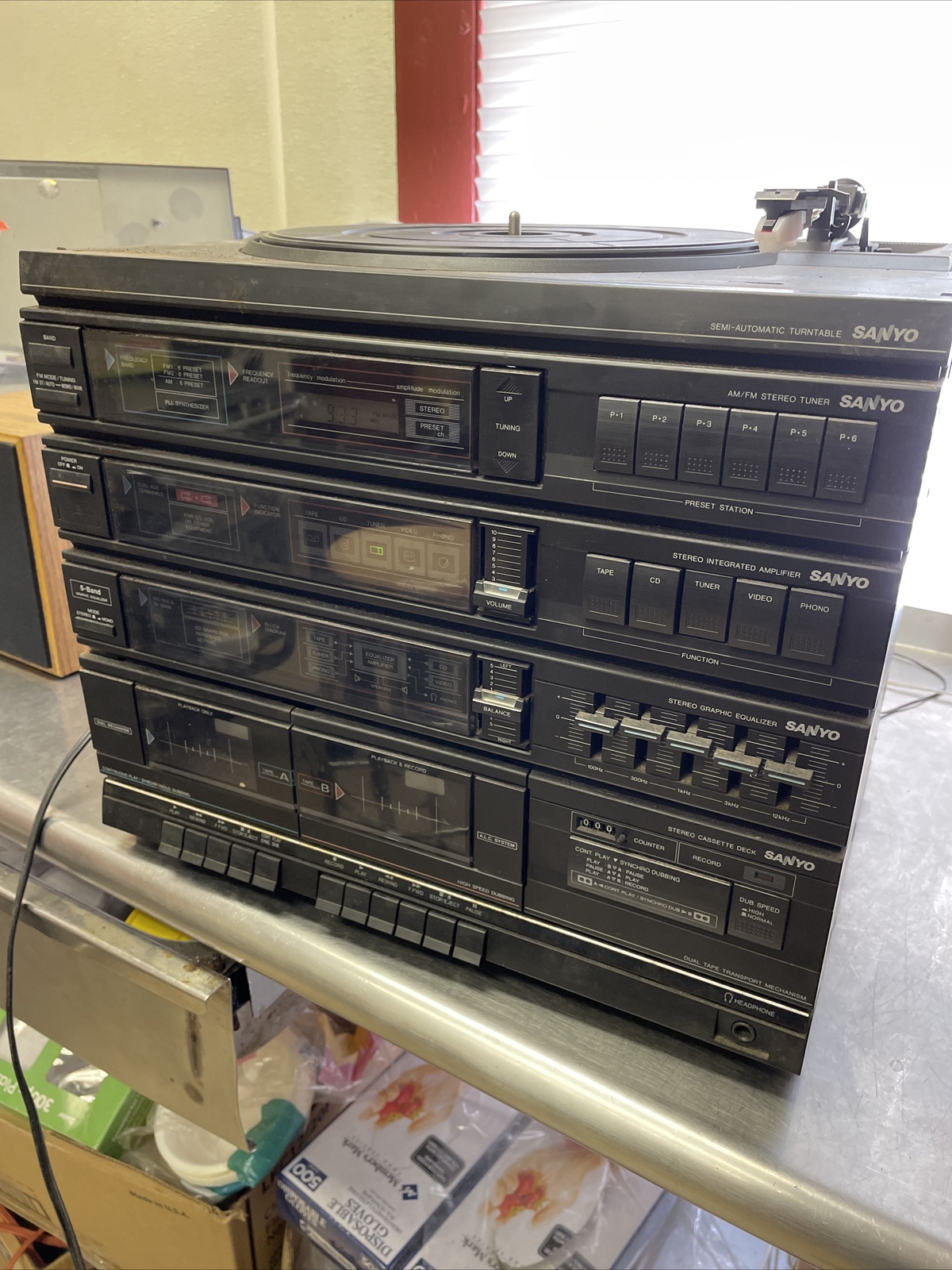 Sanyo GXT 777U Stereo Music System Turntable Cassette Deck Vintage | eBay