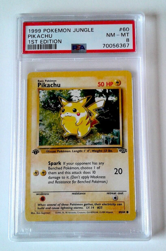 1999 POKEMON PIKACHU 1ST EDITION PSA 8 RED CHEEKS JUNGLE #60/64 (B) | eBay