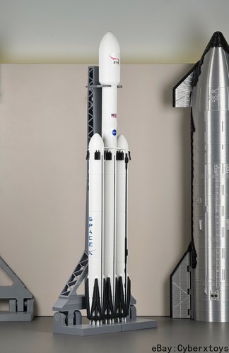 1:144 NASA SpaceX Falcon Heavy F9 Strong back Rocket Model Set Foldable ...