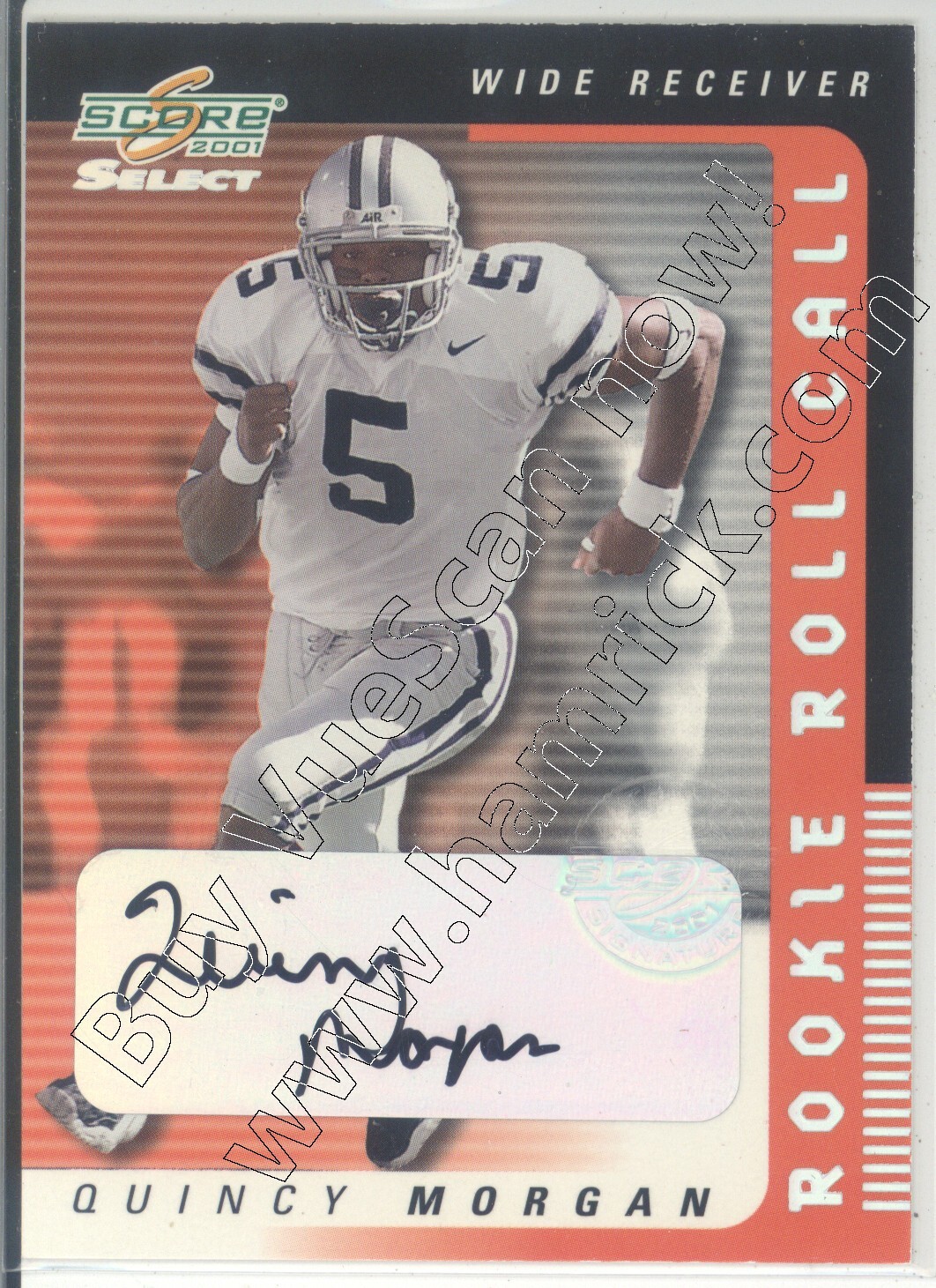 quincy morgan rc rookie draft auto autograph kansas state ksu college ...