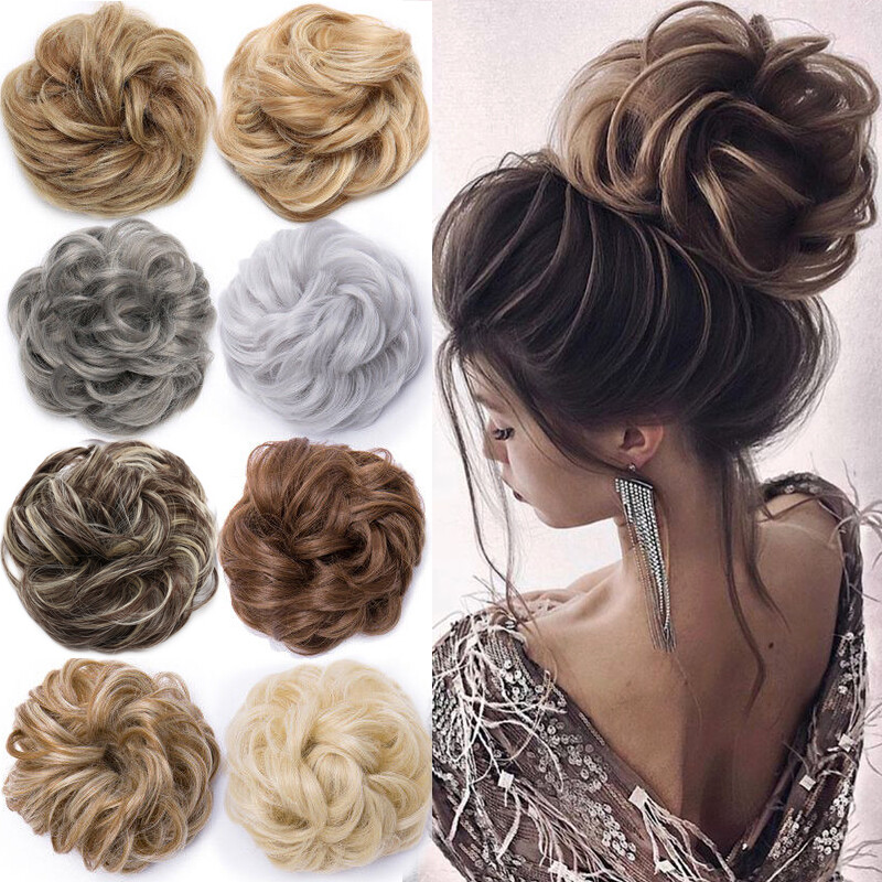 Extra Long Wavy Scrunchie Hair Piece Pony Wrap Wig Add On - CHOOSE YOUR ...