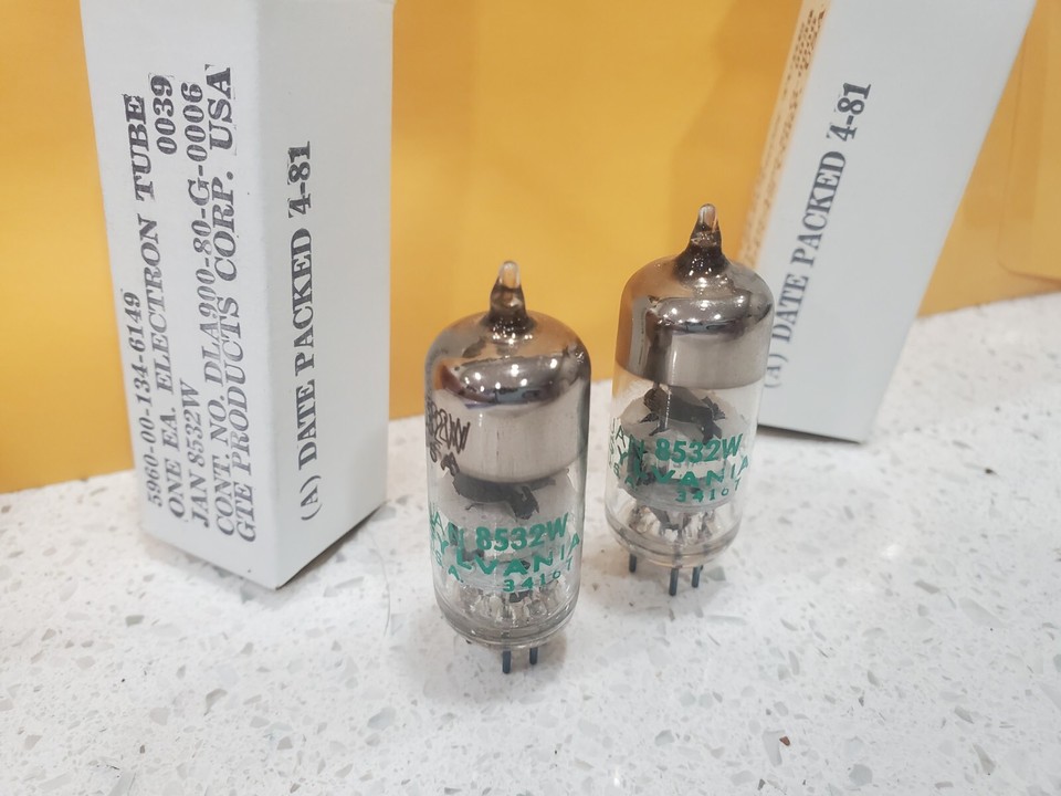 NOS Pair RCA JAN 8532W 6J4 Vacuum Tubes MIL SPECS (Matched Date Codes ...