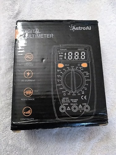 AstroAI Multimeter AM33D Digital Multimeter with DC AC Voltmeter and ...
