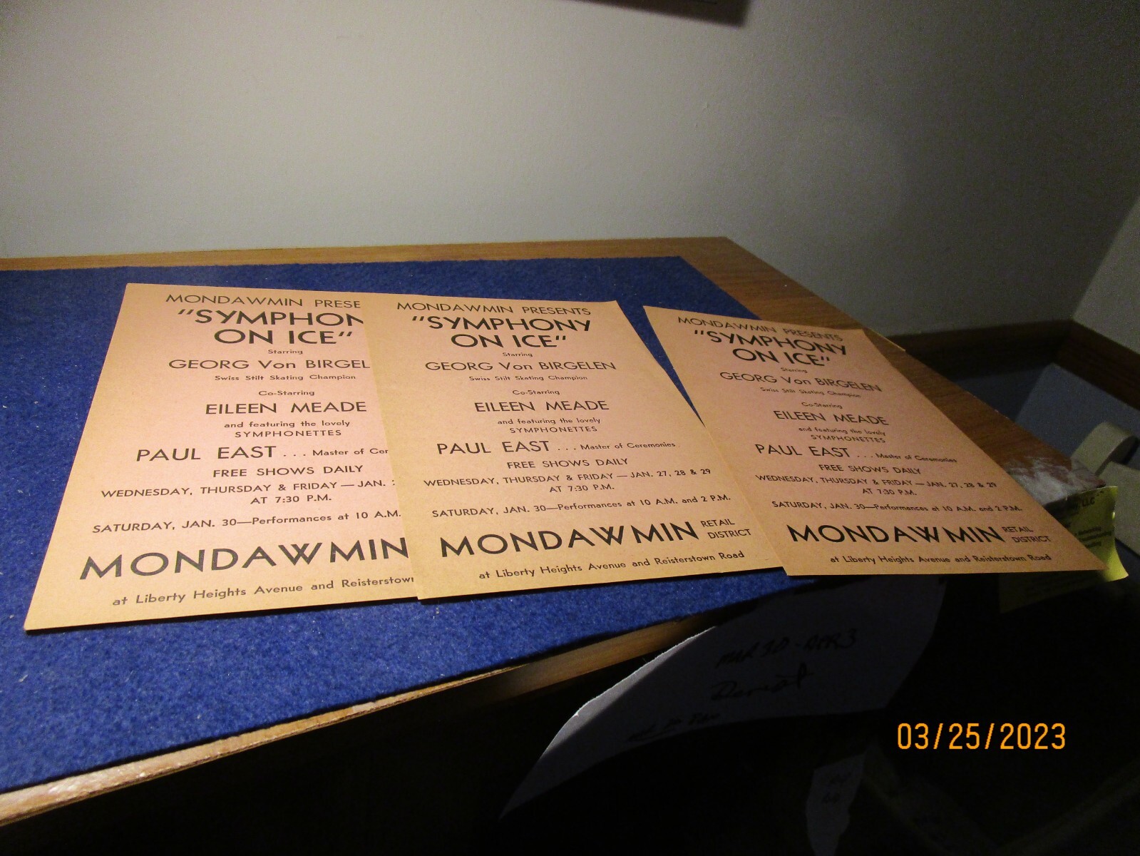 Vintage C. 1950's - 1960 Mondawmin Mall Pikesville Baltimore Ice ...