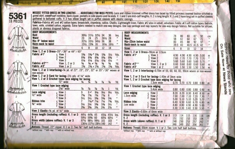 5361 Vintage Simplicity SEWING Pattern Misses Fitted Dress Two Lengths ...