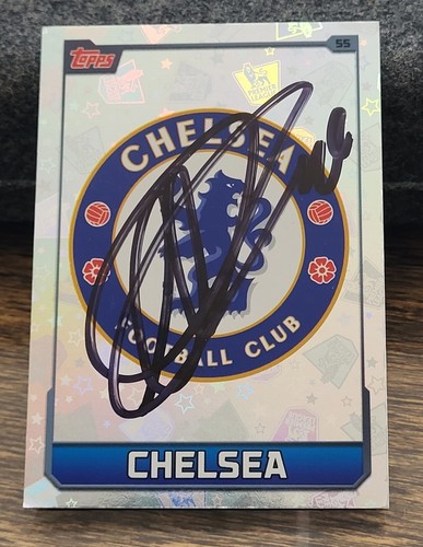 EDEN HAZARD Signed Topps Match Attax 2015-16 - Chelsea Badge Card #55 ...