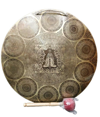 Tibetan Gong 55" Handmade Temple Gongs 7 Chakra Mind Healing Meditation ...
