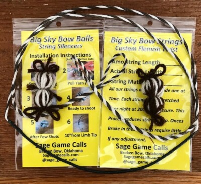 B55 (AMO) 58" Recurve Bow Flemish Twist Bow String & Silencers (Actual ...