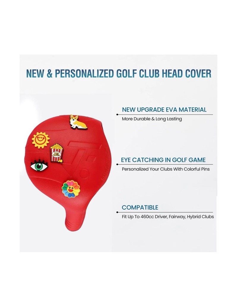 FRANKTECH Golf Head Covers, 4pcs or 1pc EVA Plastic Golf Club Covers ...