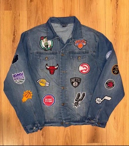 Custom NBA Denim Jacket – All 30 Team Patches! | eBay