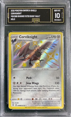 Pokémon Shining Fates Corviknight Baby Shiny SV089 Shiny Vault Holo GMA ...