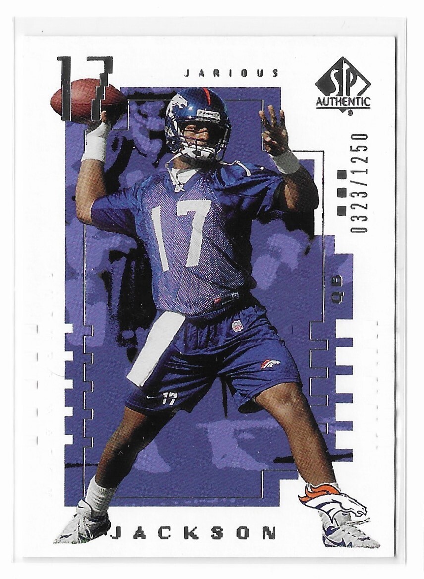 Jarious Jackson 2000 SP Authentic Rookie #102 /1250 Denver Broncos ...